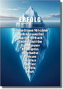 Amazon.de: CLEAN SPORTS® Eisberg Motivationsposter - Business ...