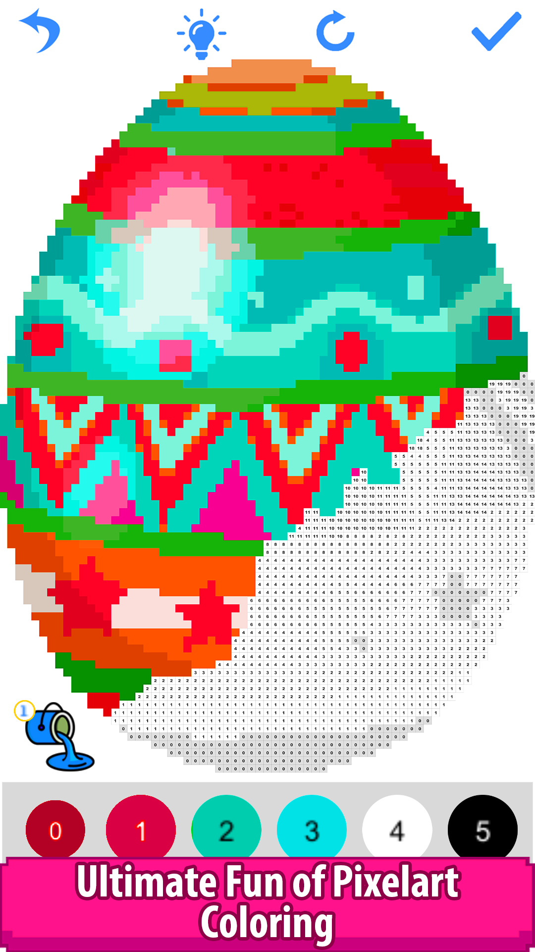 Easter Eggs Color By Number - Pixel Art Festival Coloring Book - App on ...