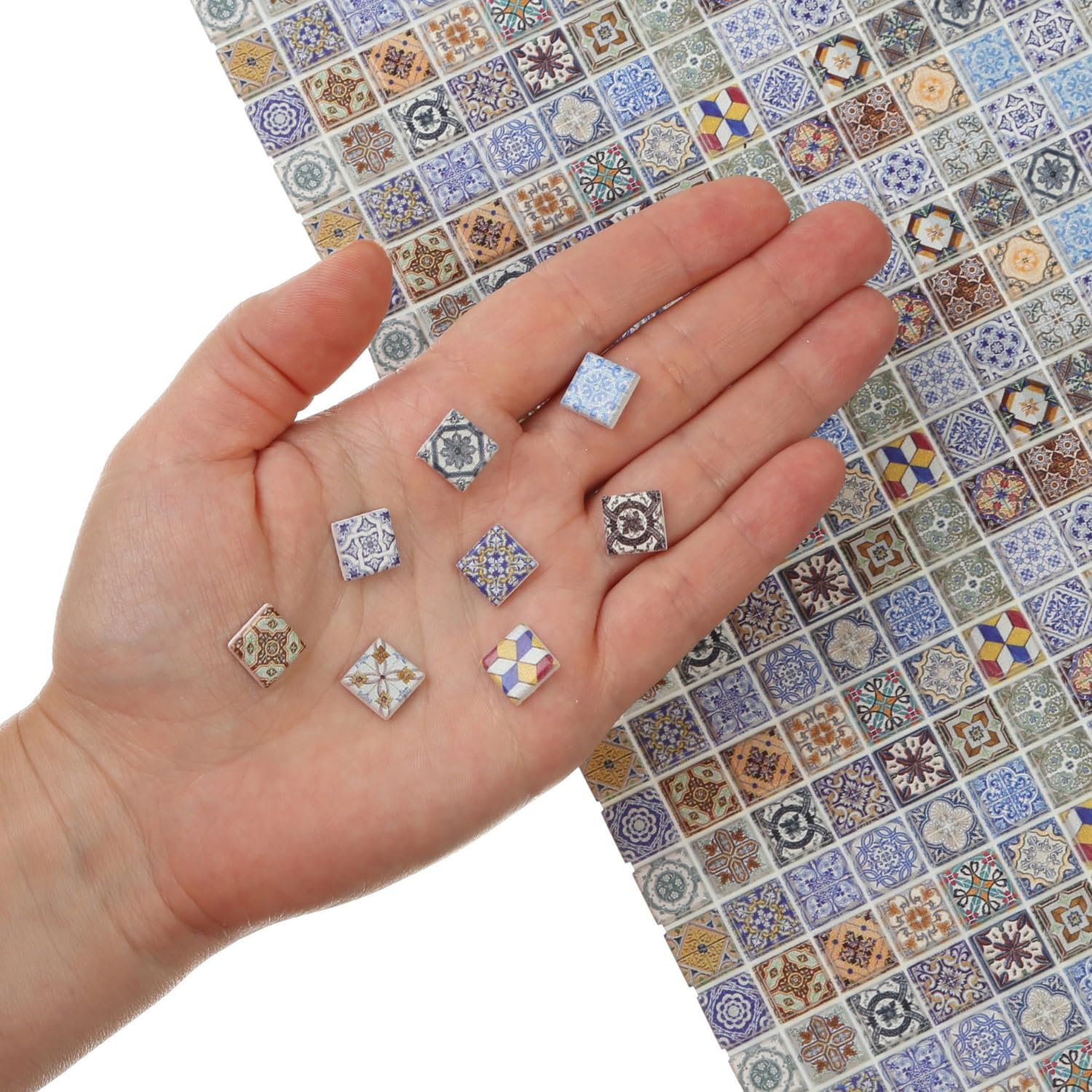 Amazon.com: 300pcs Miniature Floor Tiles for Dollhouse 1:24 Scale ...