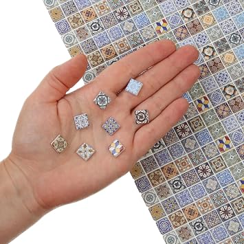 Amazon.com: 300pcs Miniature Floor Tiles for Dollhouse 1:24 Scale ...