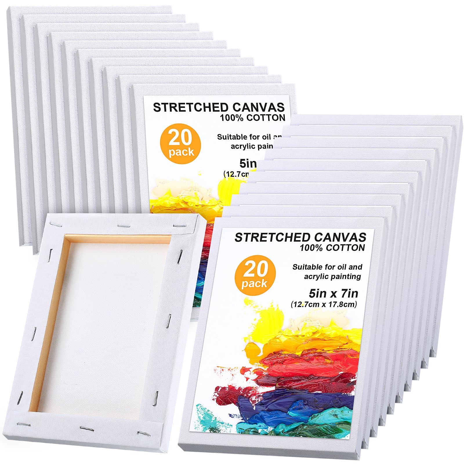 Amazon.com: Thenshop Stretched Canvas for Painting 10 oz Triple Primed ...
