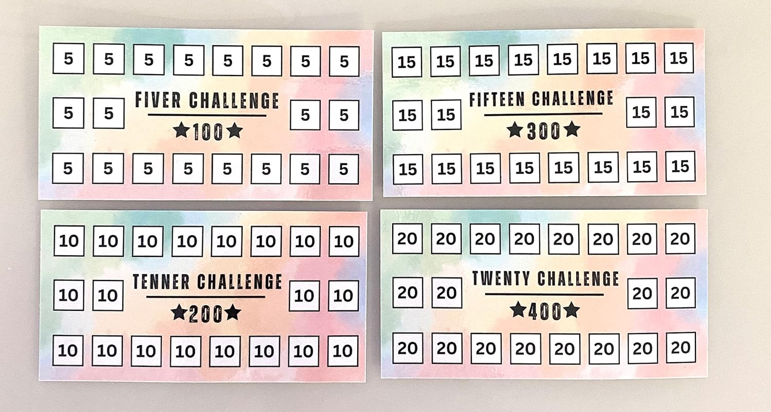 5,10,15,20!MONEY WALLET Cards- sticker- laminated-reusable Savings ...