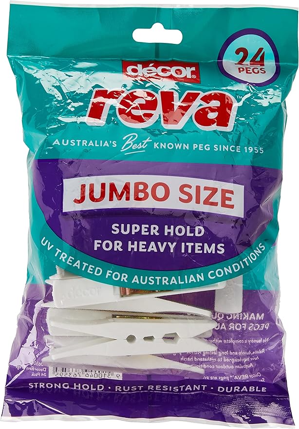 Decor Reva Super Hold Assorted Clothes Pegs, 24 Piece: Home: Amazon.com.au