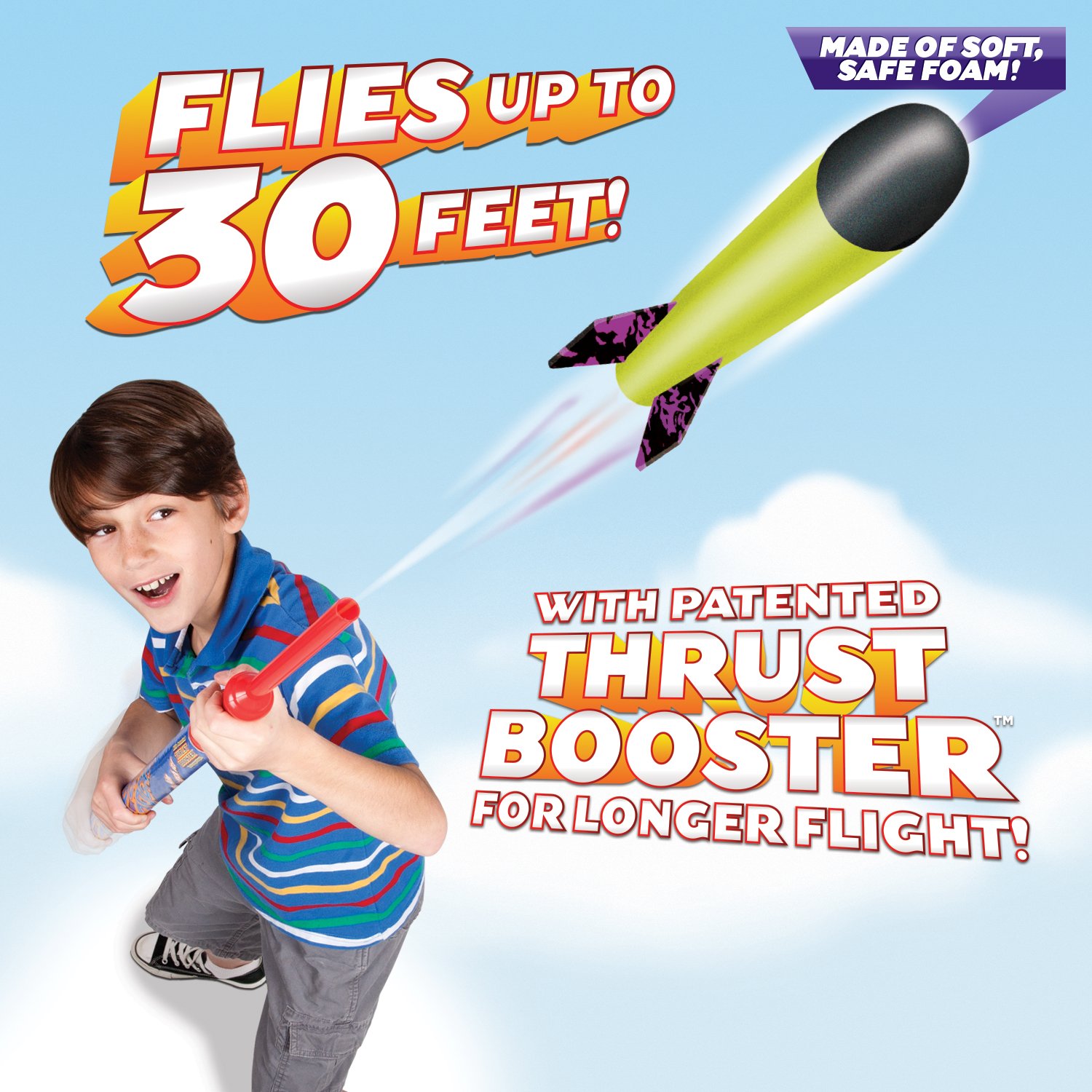 Air Pump Rocket Launcher Geospace Bungee Blast Self Propelled Flying ...