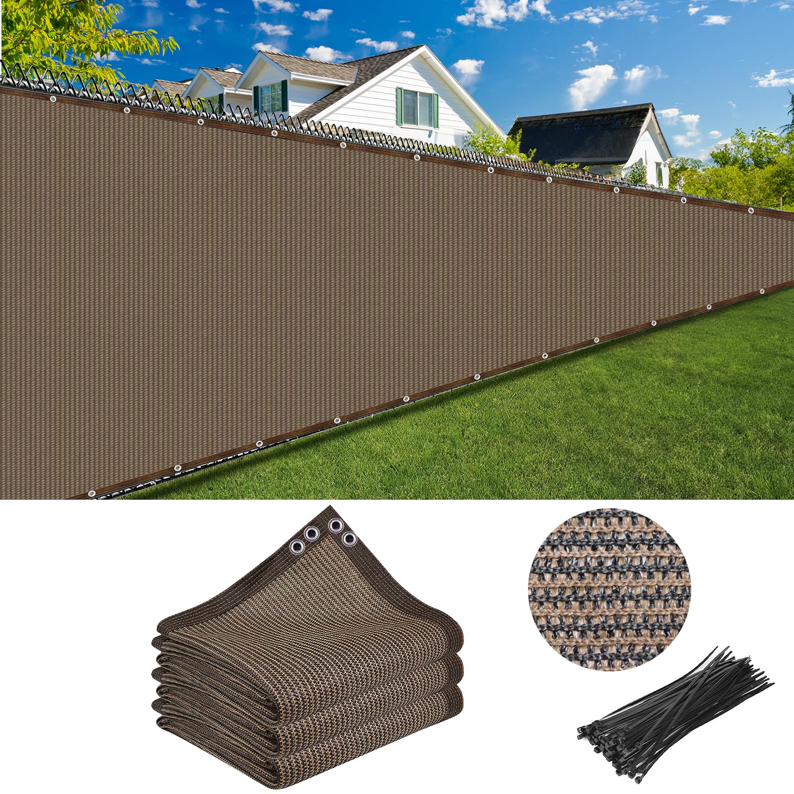 Privacy Fence Screen 2 x 10 m Garden Privacy Fence Panels Covering ...
