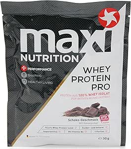 Maxi Nutrition Whey Protein Pro Chocolate Powder, Pack of 25 (25 x 30 g ...