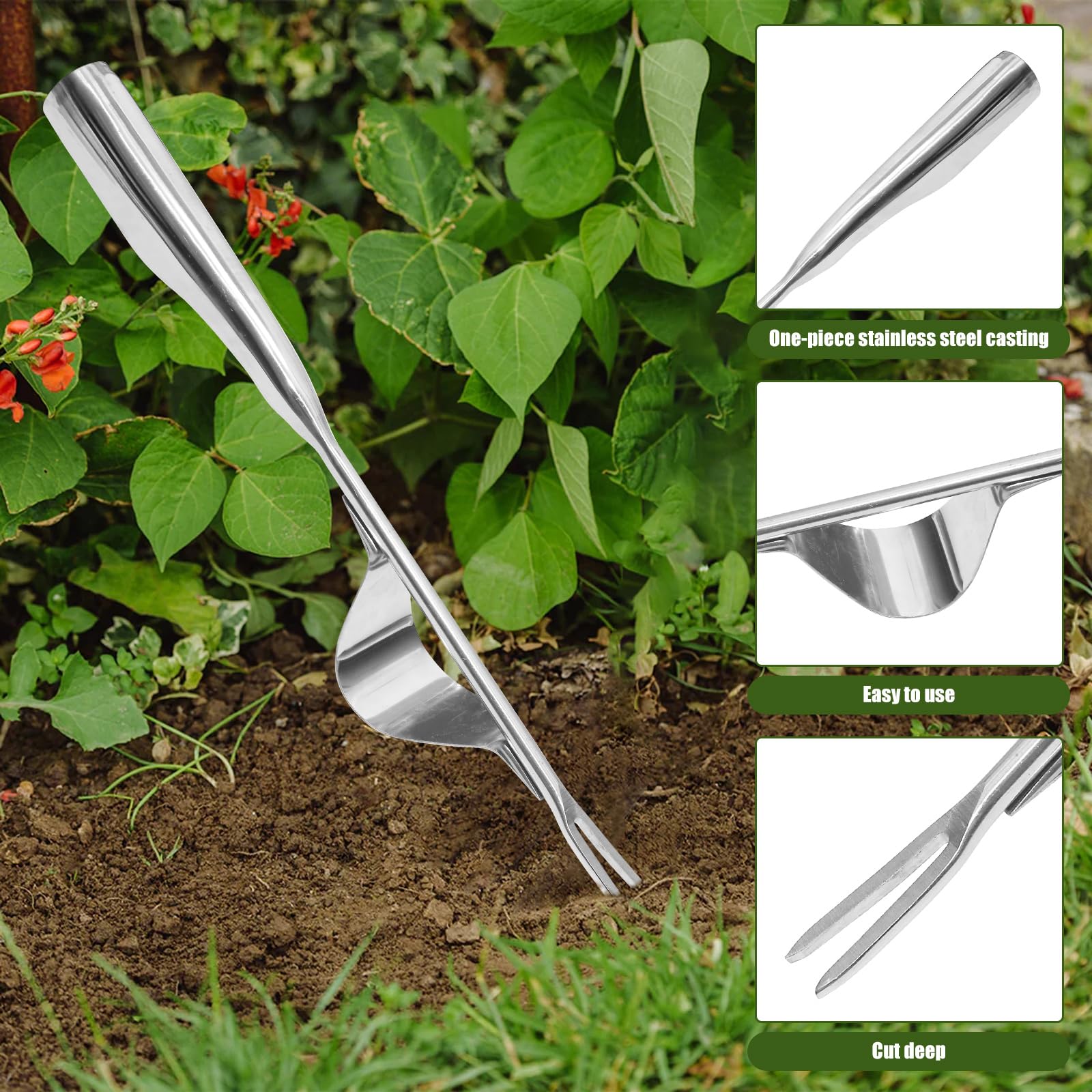 Weeding Tool Jiozermi 1 Pieces Hand Weed Puller Tool, Stainless Steel L ...