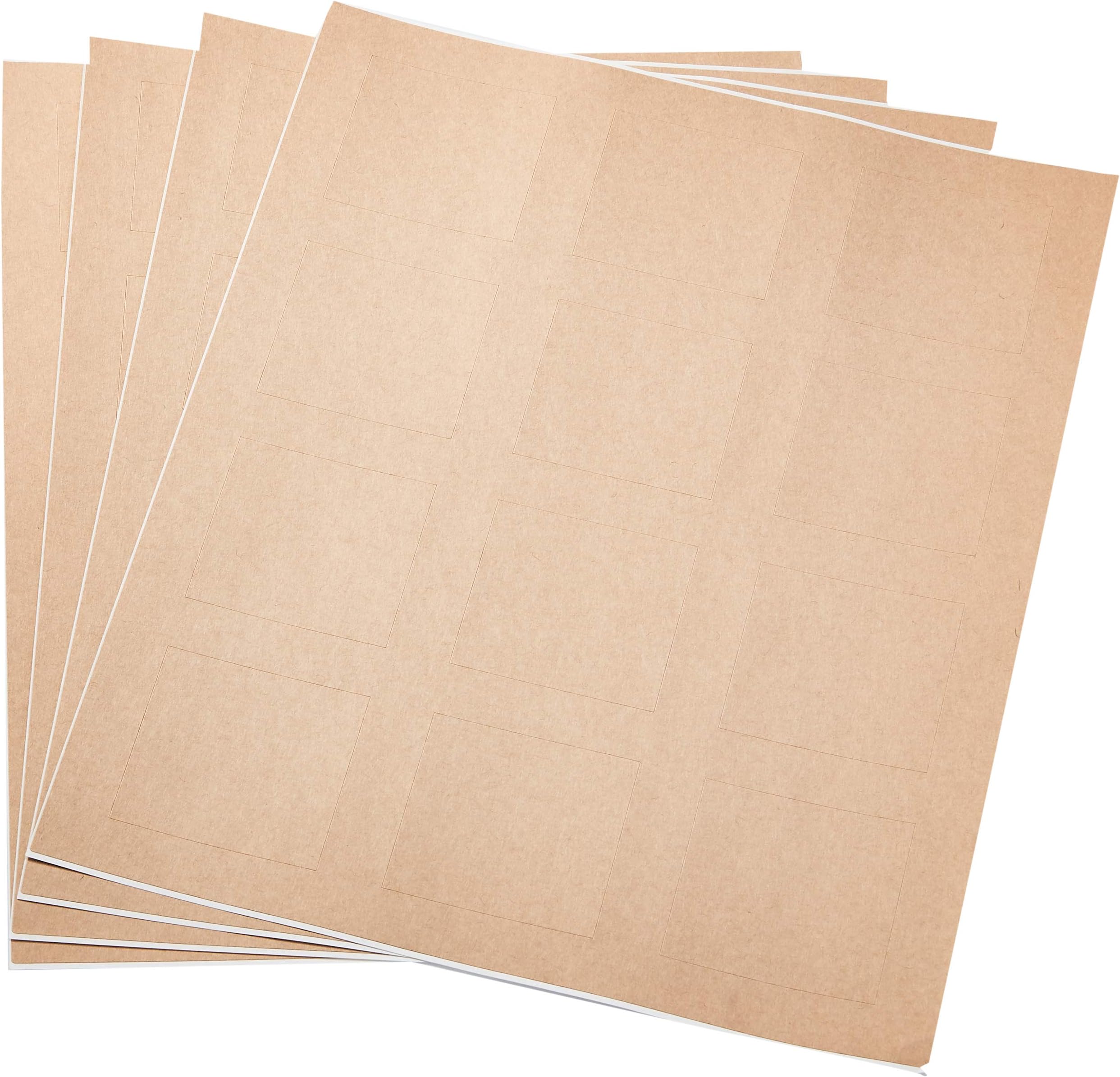 Amazon.com : Amazon Basics Square Labels for Laser & Inkjet Printers, 2 ...