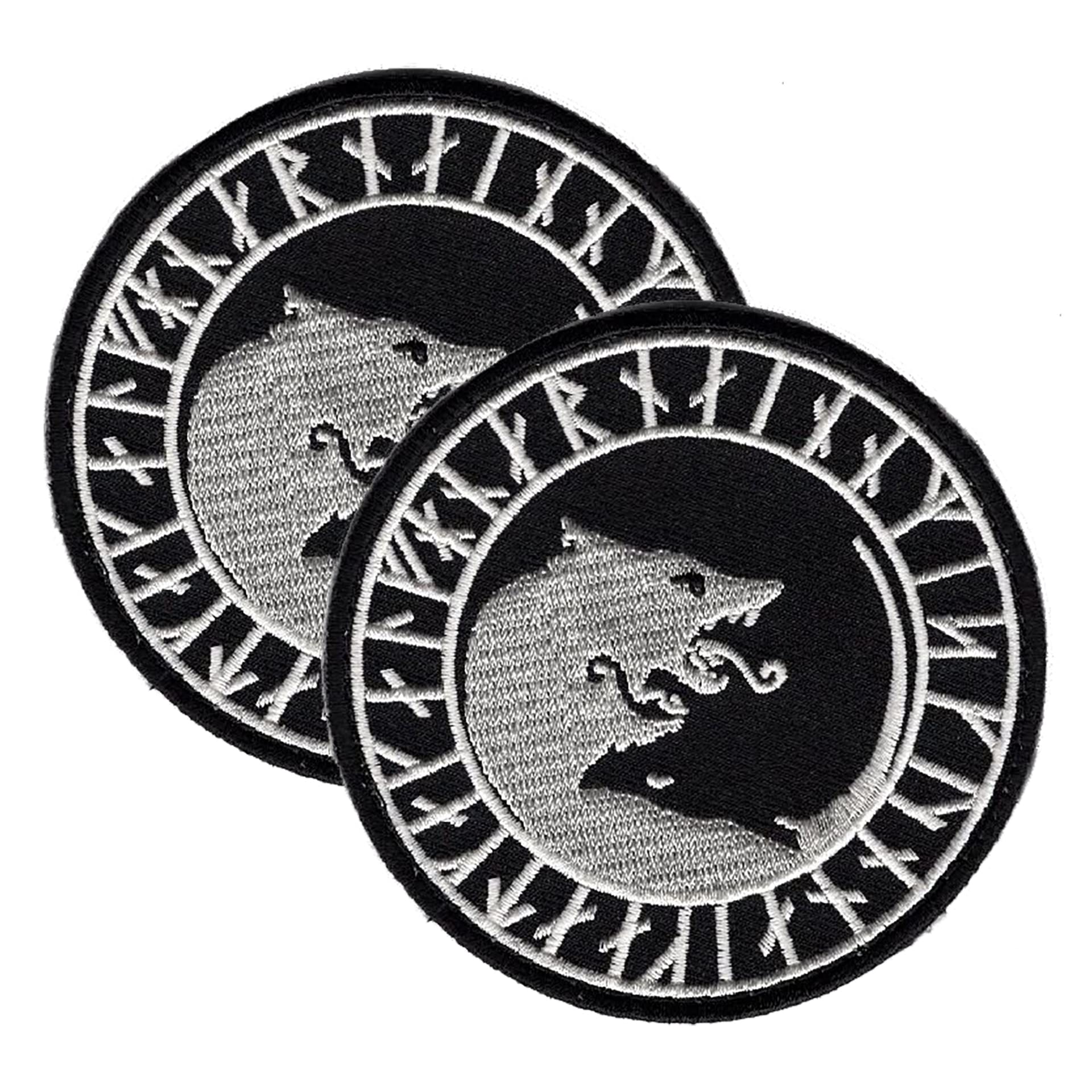 Amazon.com: 2 PCS AliPlus Viking Patches Viking Wolf Patch Odin Wolf ...