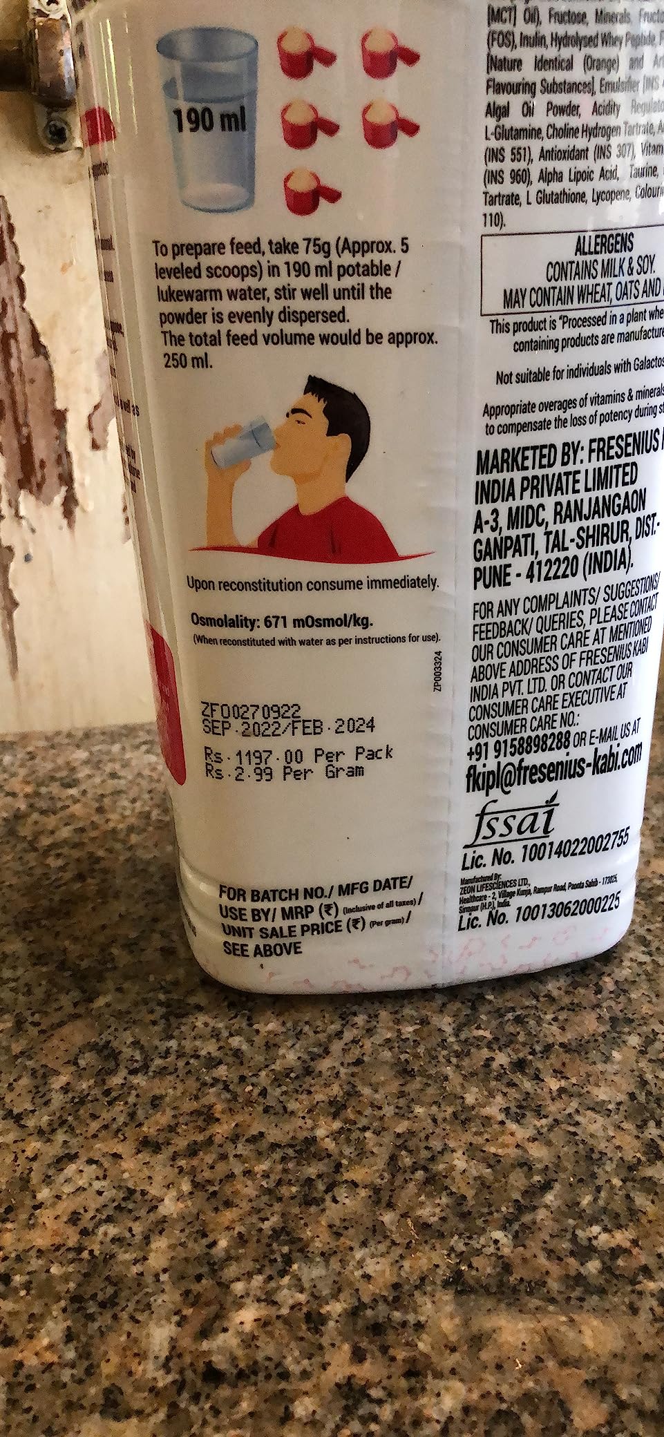 Buy Fresubin Onco Restoring Nutritional Balance Powder, 400 gm Online ...