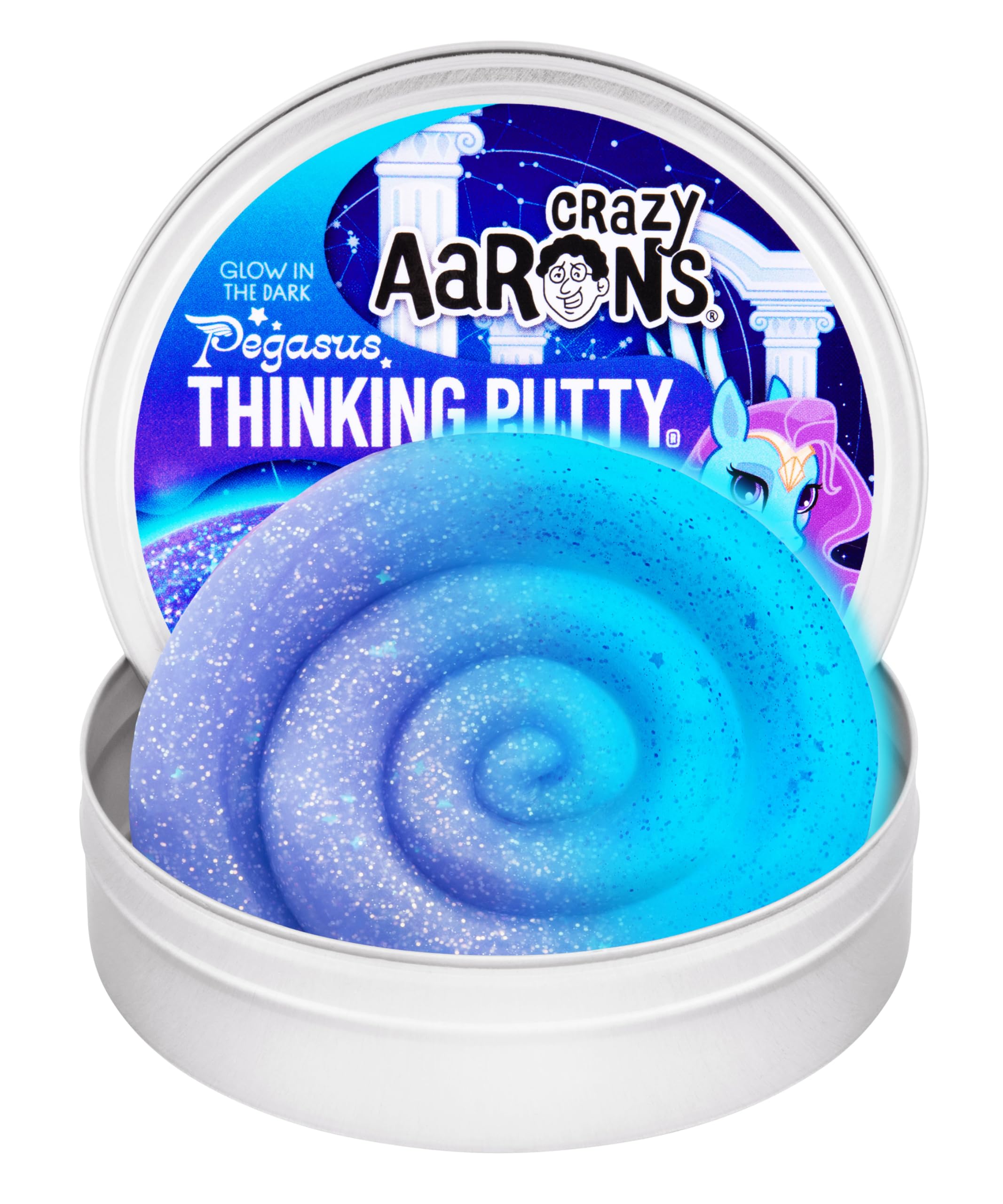 Buy Crazy Aaron’s 4” Glow in The Dark Peus Thinking Putty 90 Grams - Never Dries Out - Sensory ...
