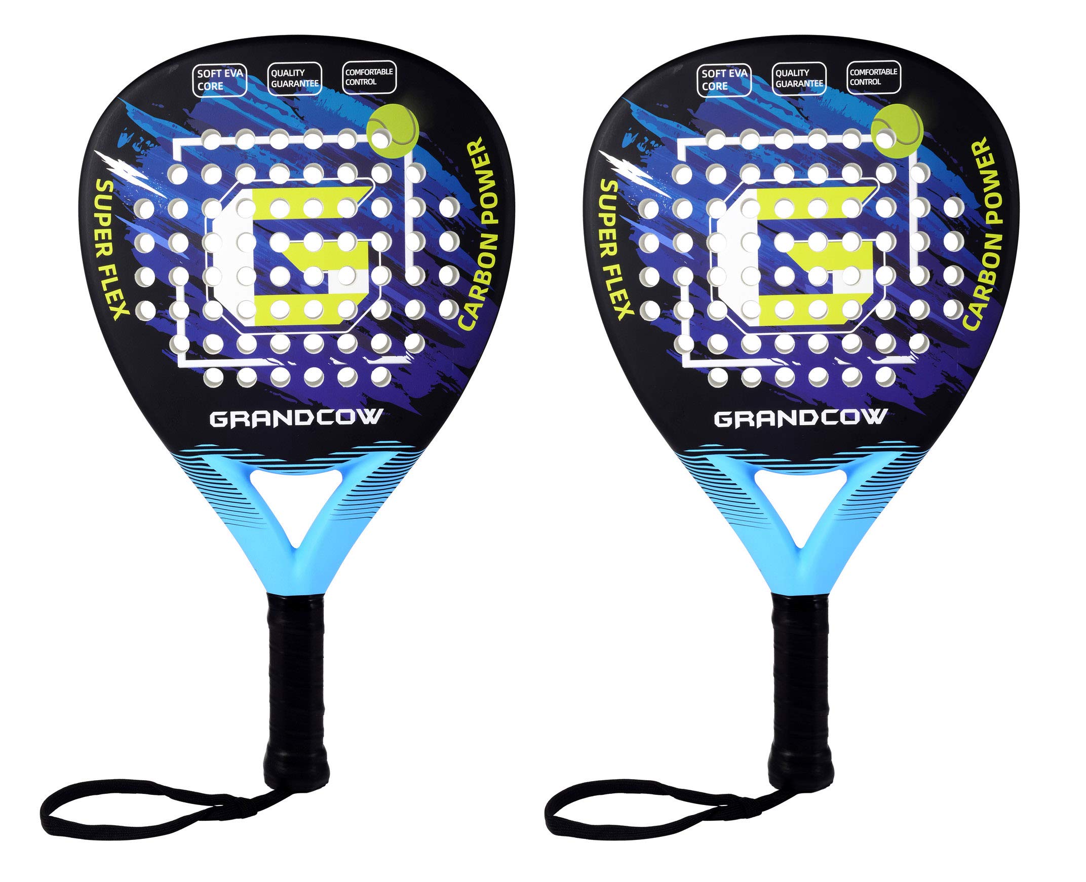 Buy GRANDCOW POP Tennis Racket Paddle/Padel Carbon Fiber Surface with ...