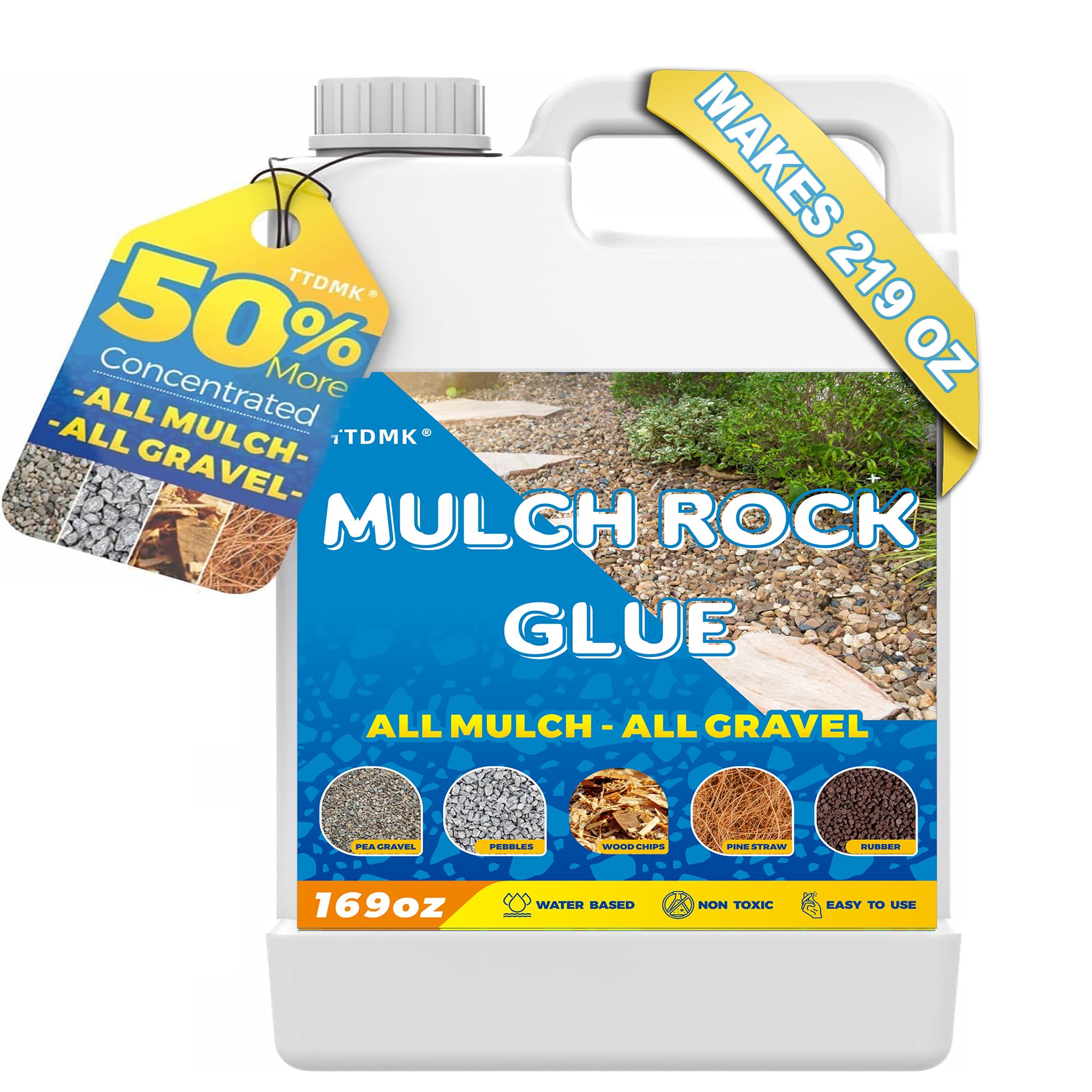 Snapklik.com : Make 219oz Rock Glue For Landscaping, Concentrated Mulch ...