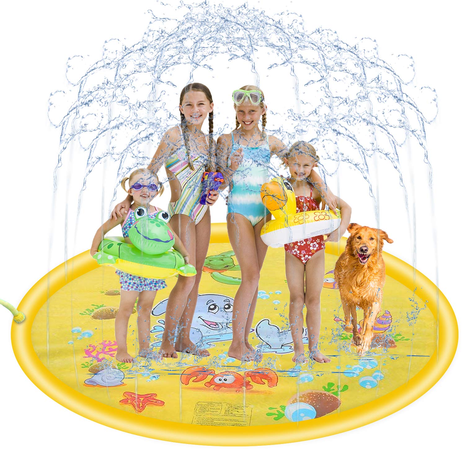 Snapklik.com : INFUN Outdoor Sprinkler Mat Summer Toys For Kids And ...