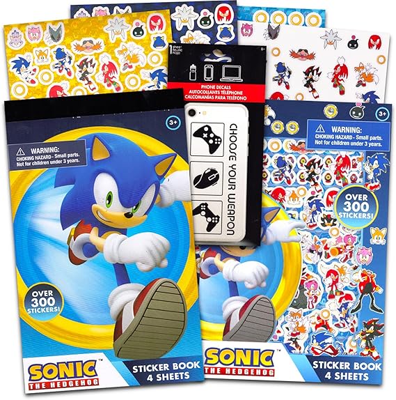 Amazon.com: Sonic The Hedgehog Sticker Pack Ultimate Set ~ 600+ Sonic ...