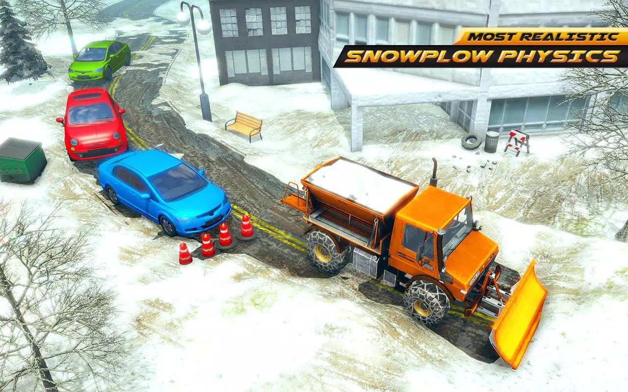 Heavy Snow Excavator Simulator Crane Games - Clean Road Snow Plow ...