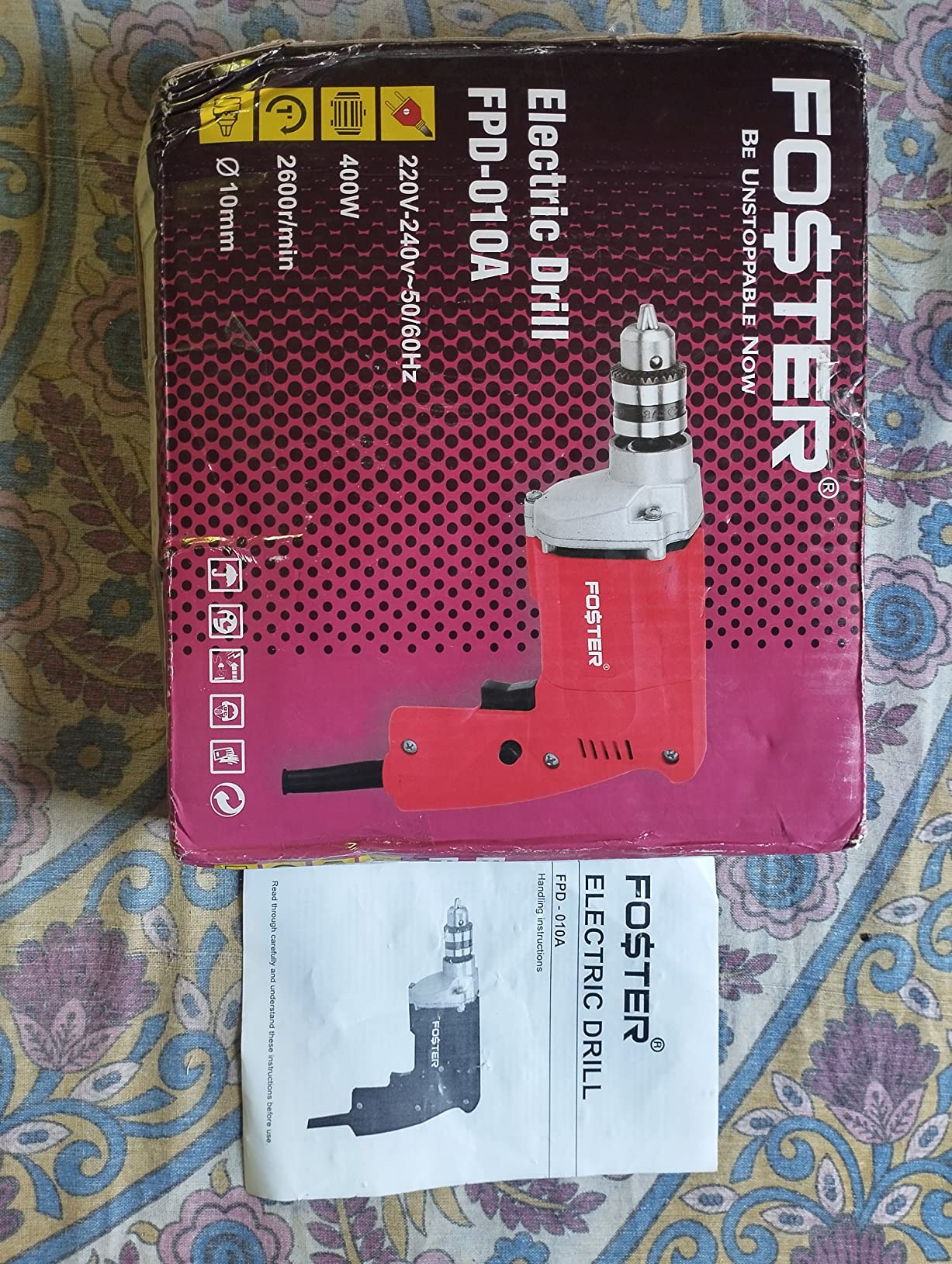 Foster FPD-010A with bit Pistol Grip Drill Machine for Home (10 mm ...