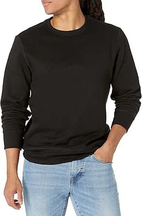 Amazon.com: Amazon Essentials Men's Fleece Crewneck Sweatshirt ...