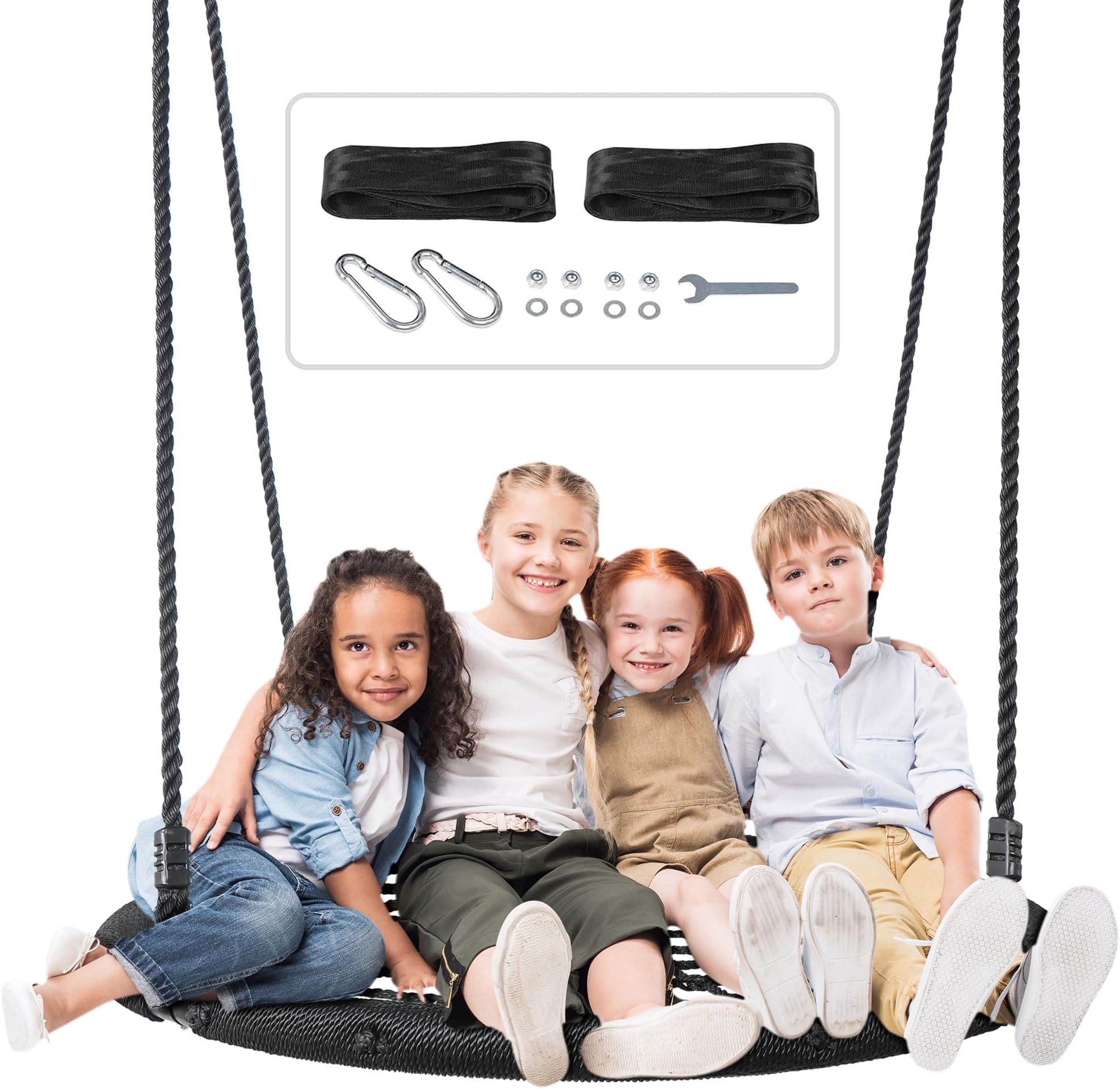 Amazon.com: SUPER DEAL Largest 48" Spider Web Swing Set for Tree 700lbs ...