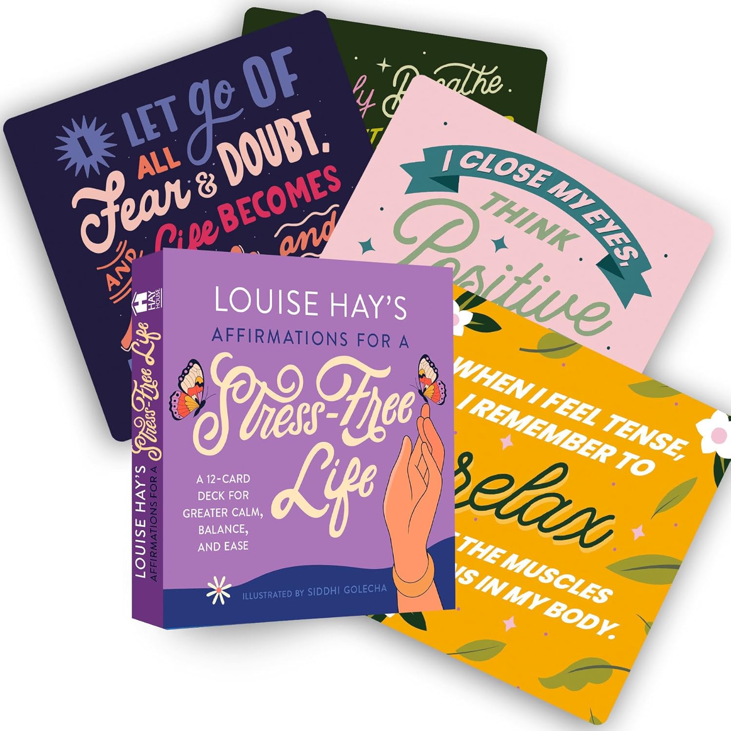 Louise Hay's Affirmations for a Stress-Free Life: A 12-Card Deck for Greater Calm, Balance, and ...