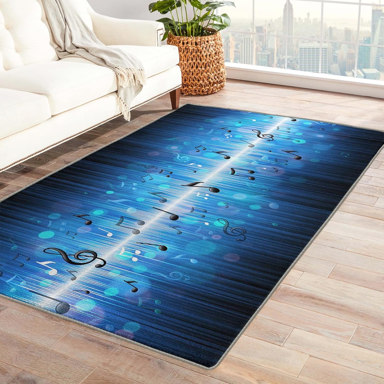 Amazon.com: Music Note Area Rugs 5x7 ft for Bedroom Living Room - Music ...