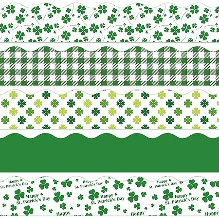 Amazon.com: AnyDesign 65 Feet St. Patrick's Day Bulletin Board Borders ...