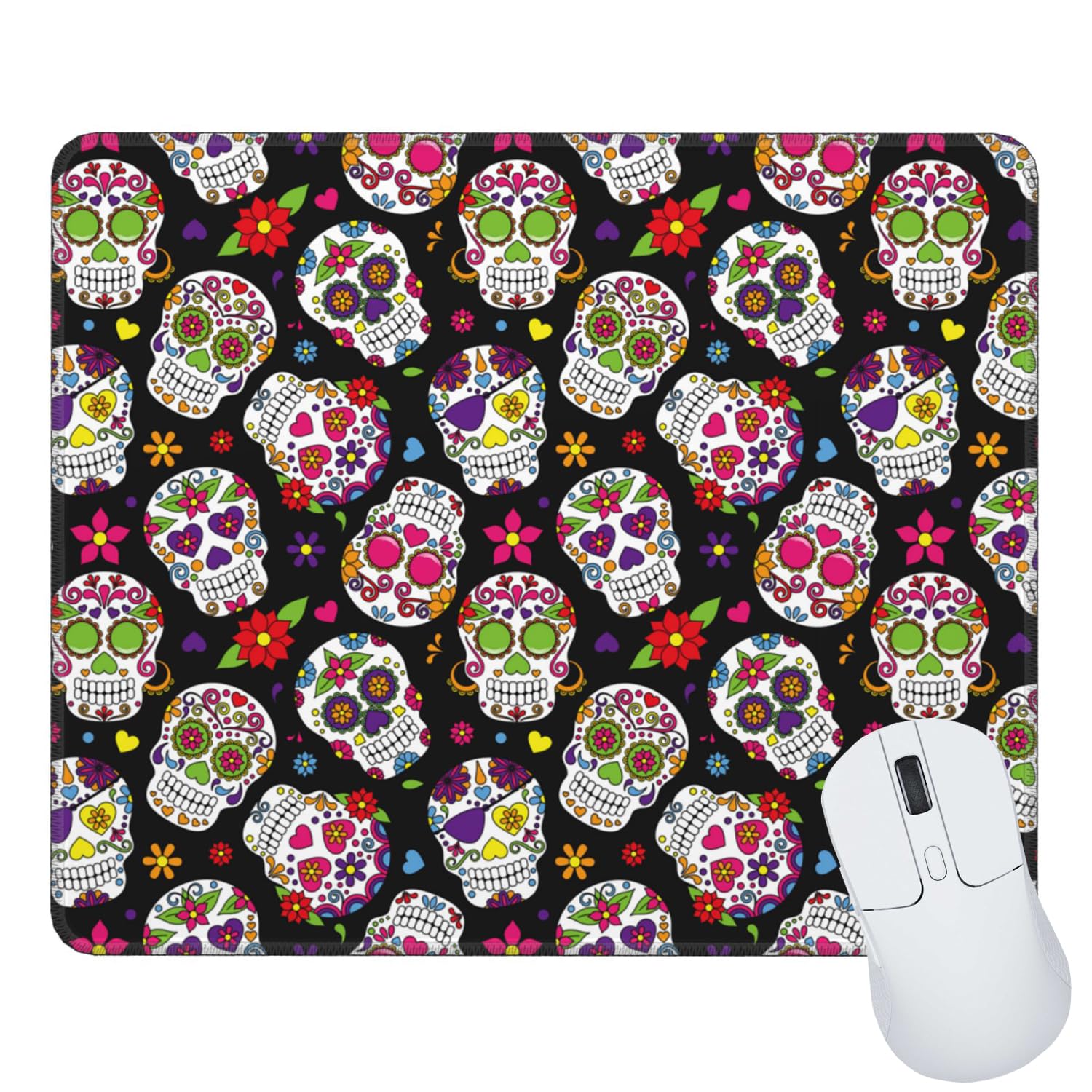 Crmn Sugar Skull Day Of The Dead 7 Mouse Pad Vertical Dia De Los