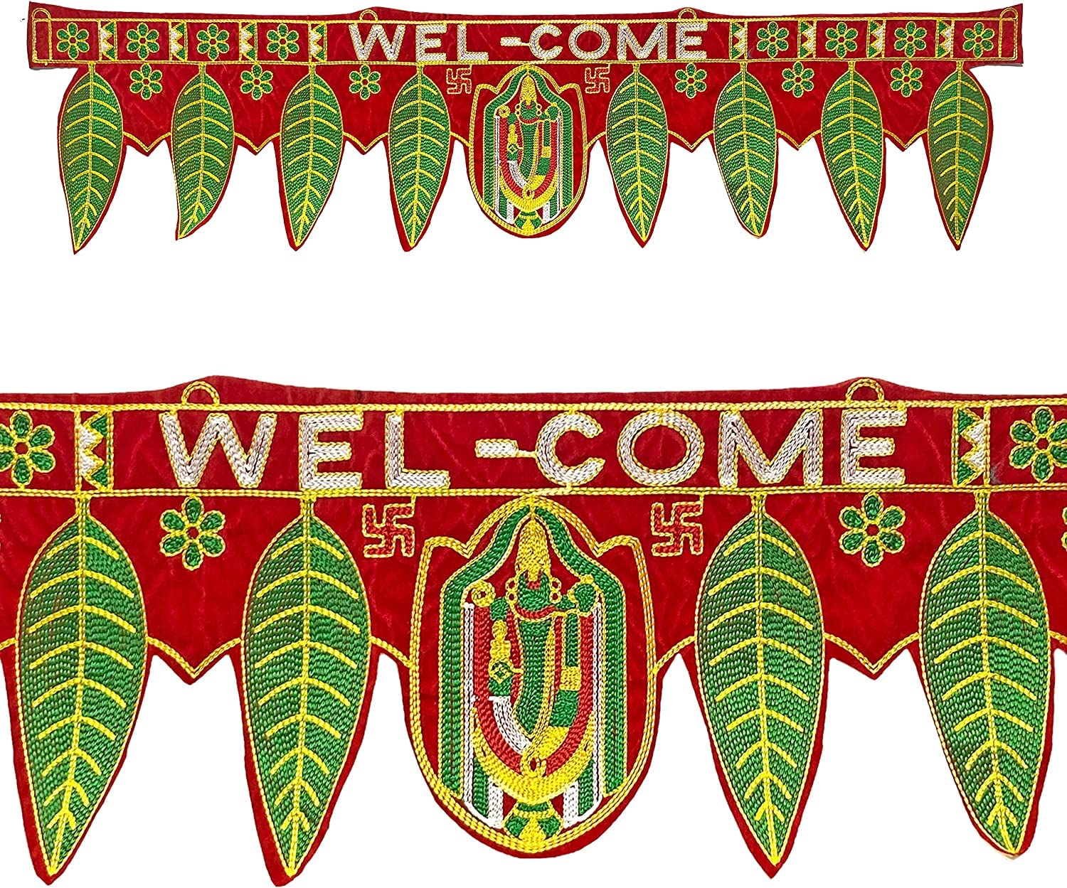 Satvik Handmade Valvet Fabric Toran Door Decorations Indian Diwali ...
