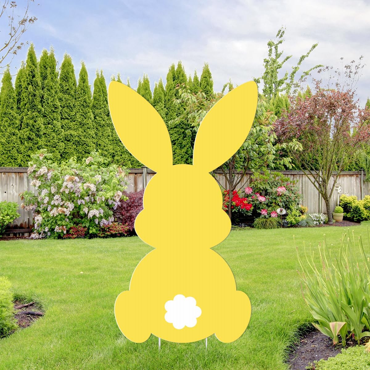 Amazon.com : Easter Decorations Outdoor Easter Bunny and Egg Yard Signs ...