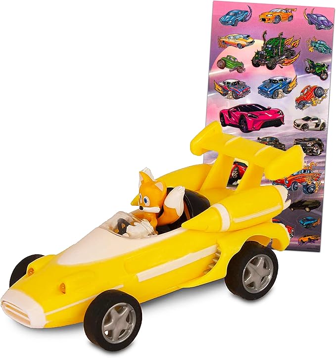 Amazon.com: Sonic The Hedgehog Tails Pullback Toy Car Bundle ~ Sonic ...