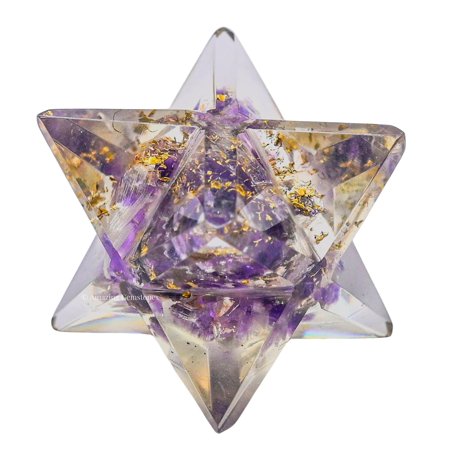 Amazon.com: Amethyst Orgone Merkaba Crystal - 1" Orgonite 3d Metatrons ...