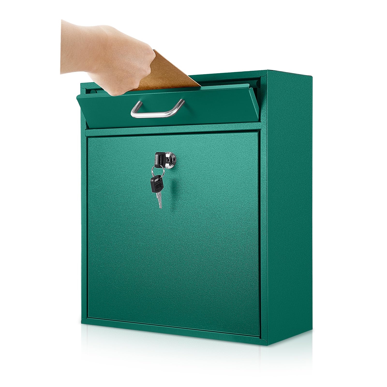 Yaocom Locking Mailbox with Key Lock Outdoor Large Wall Mount Mailbox ...