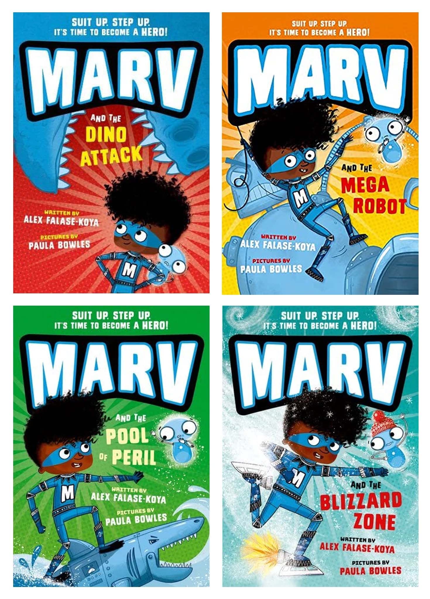 Marv Collection 4 Books Set Marv And The Dino Attack | Desertcart GB