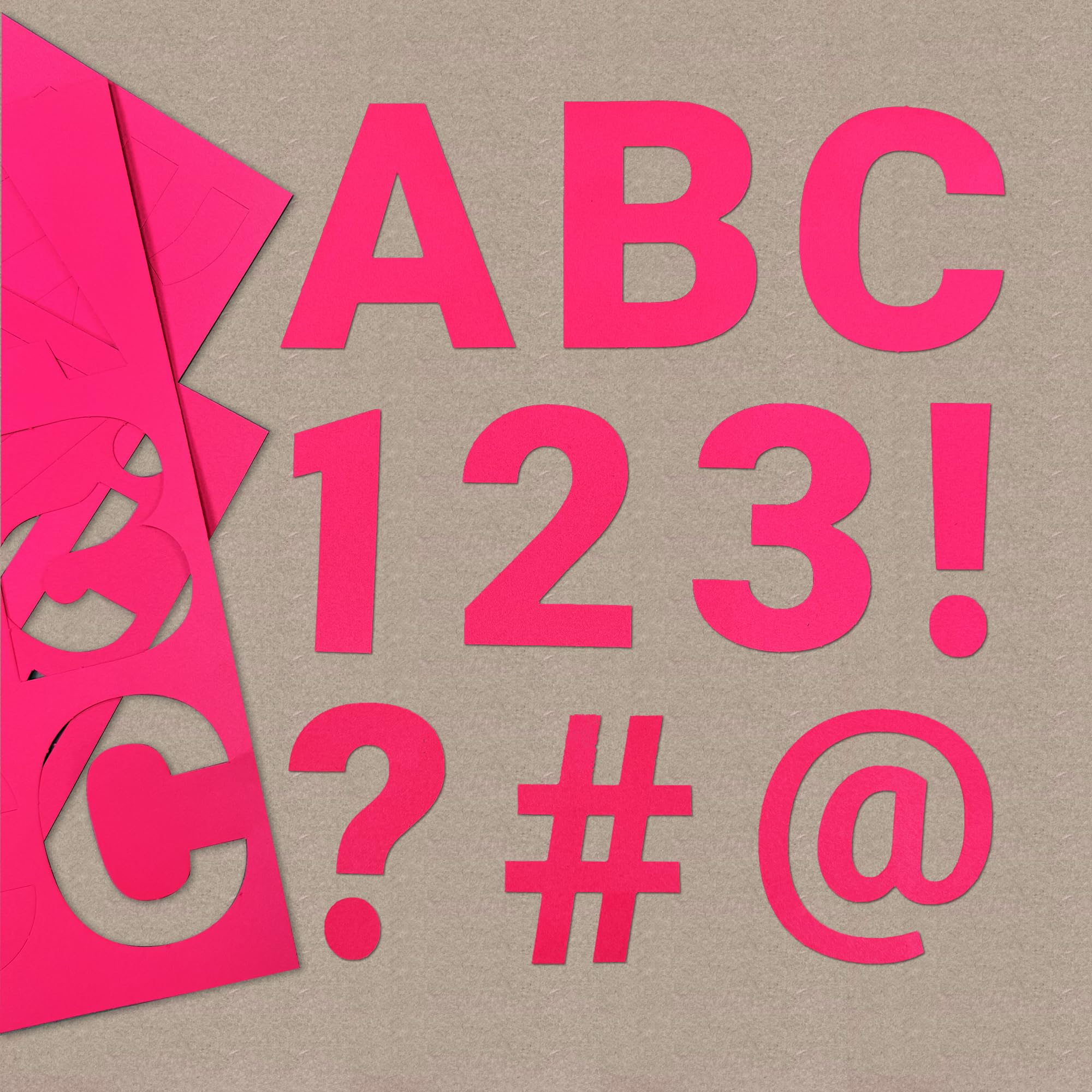 Snapklik.com : 209 Pcs 3" Red Bulletin Board Letters & Numbers, Capital ...