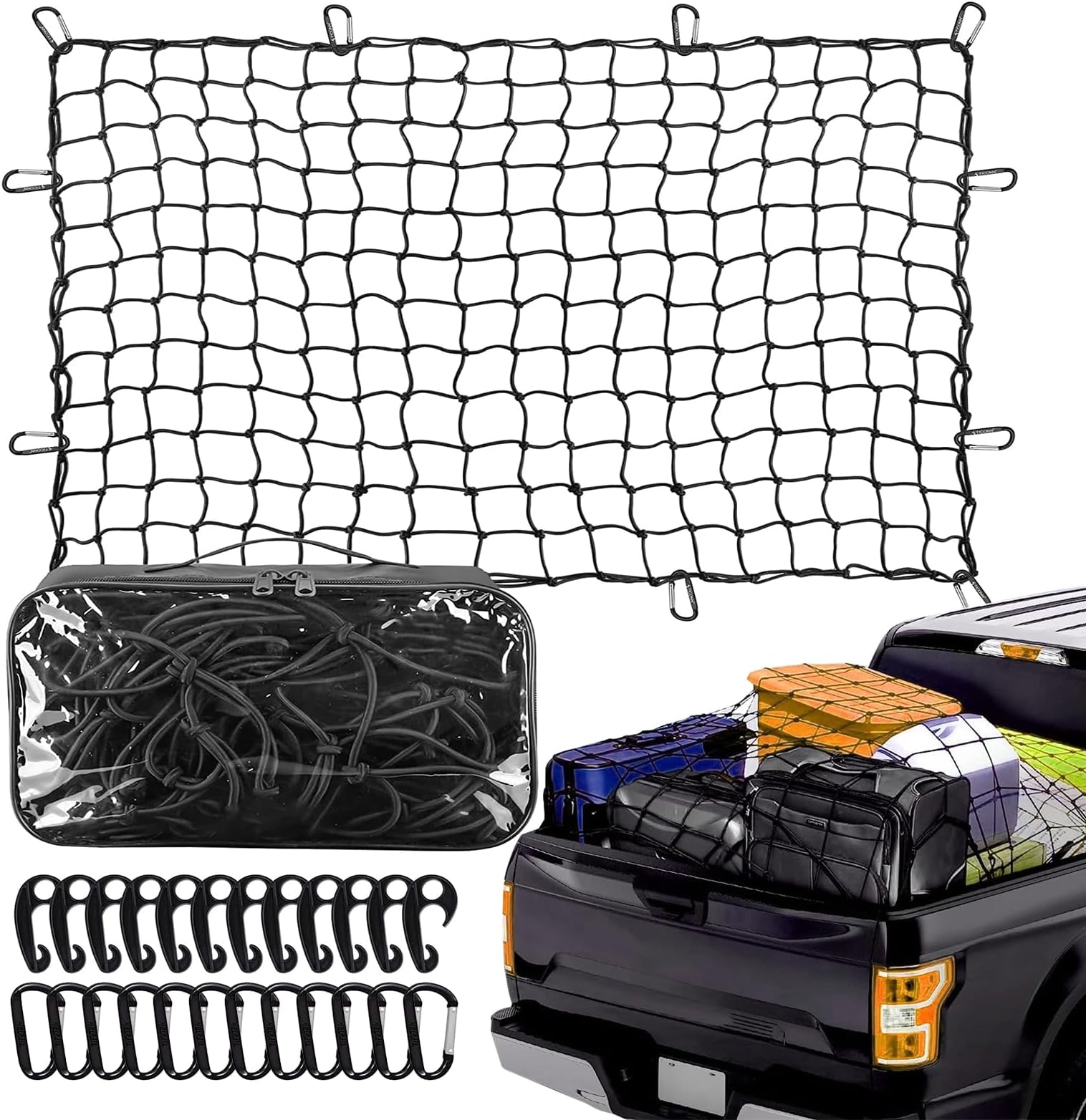 Amazon.com: Heavy Duty Cargo Net for Pickup Truck Bed - 4' x 6 ...