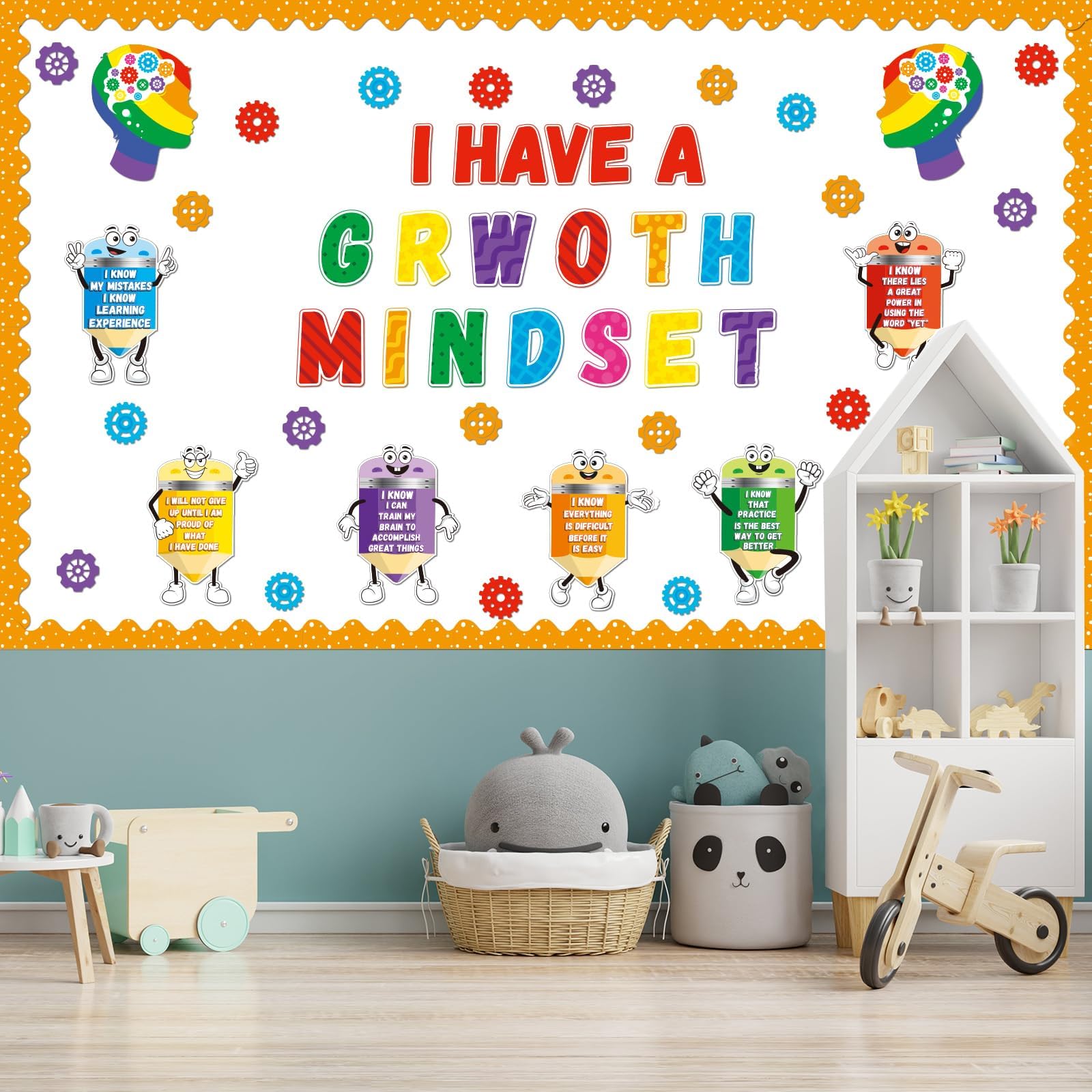 Snapklik.com : Growth Mindset Bulletin Board Decoration Set ...