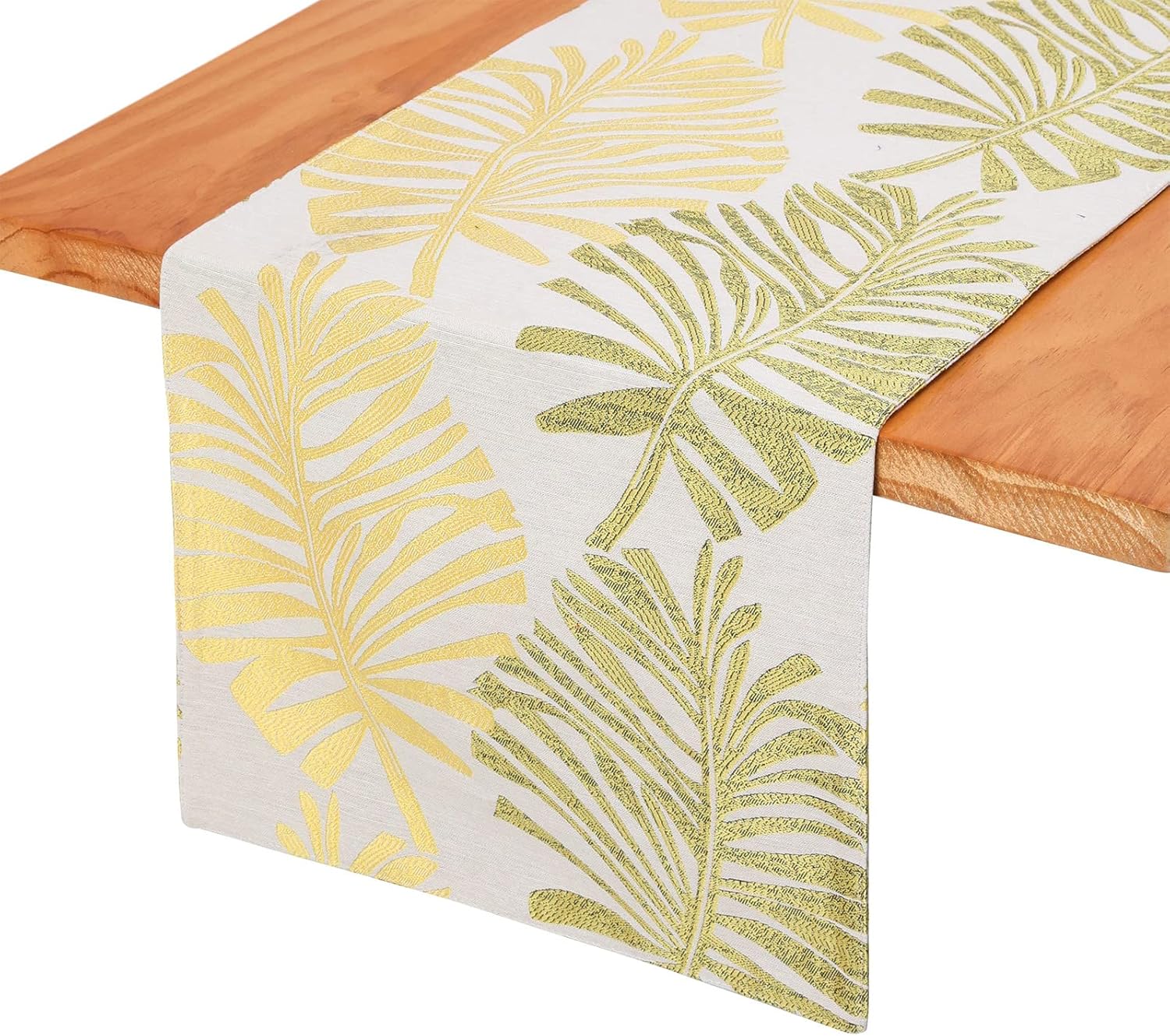 Amazon.com: Leaf Table Runner, Double-Sided Reversible Polyester Leaves ...