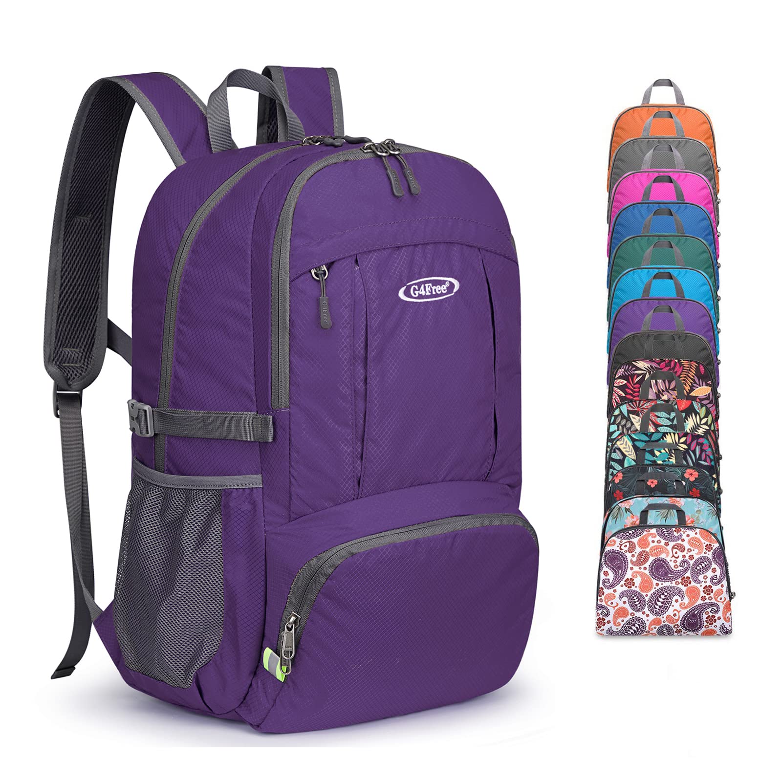 G4Free 40L Lightweight Packable Hiking Backpack, Waterproof Travel ...