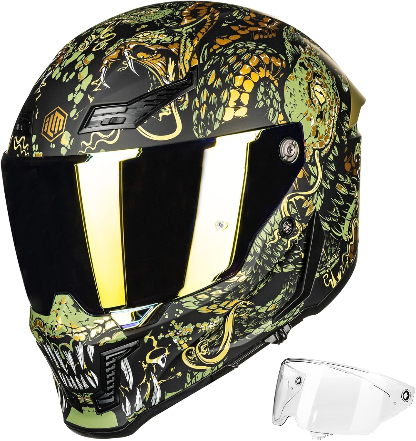 ILM Motorcycle Helmets for Adult Men Women Full Face DOT ECE ...