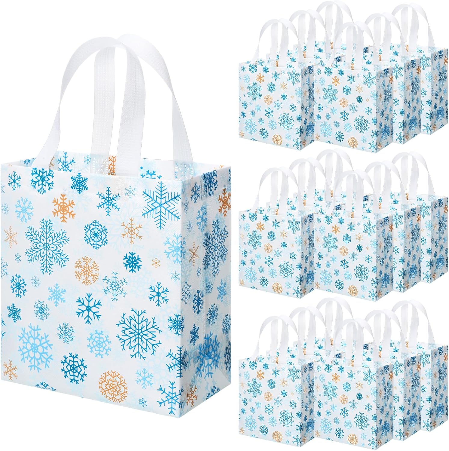 Amazon.com: Sunnymove 30 Pcs Winter Snowflake Gift Bags, Wonderland Non ...