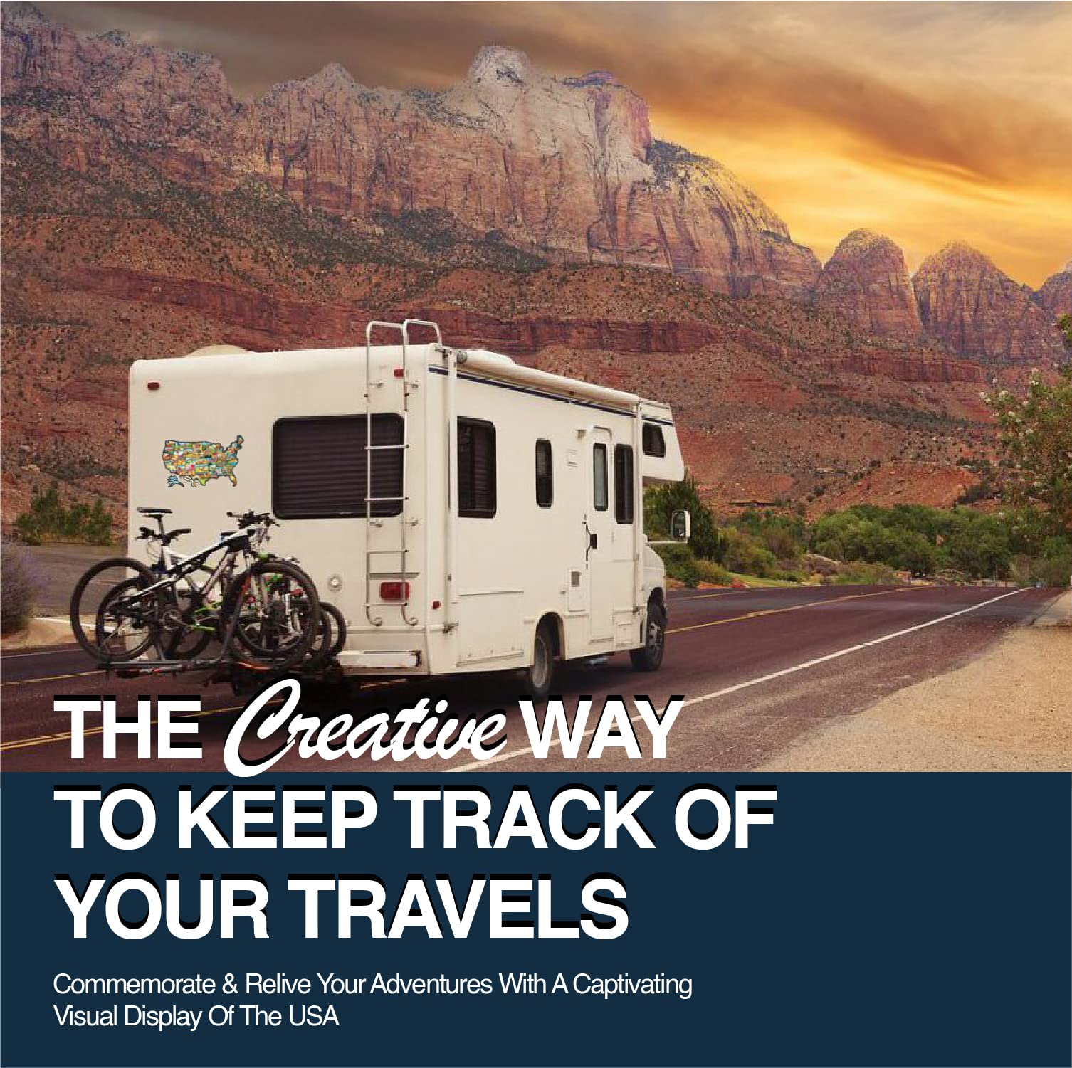 Snapklik.com : RV State Sticker Travel Map - Large Visited States Map ...