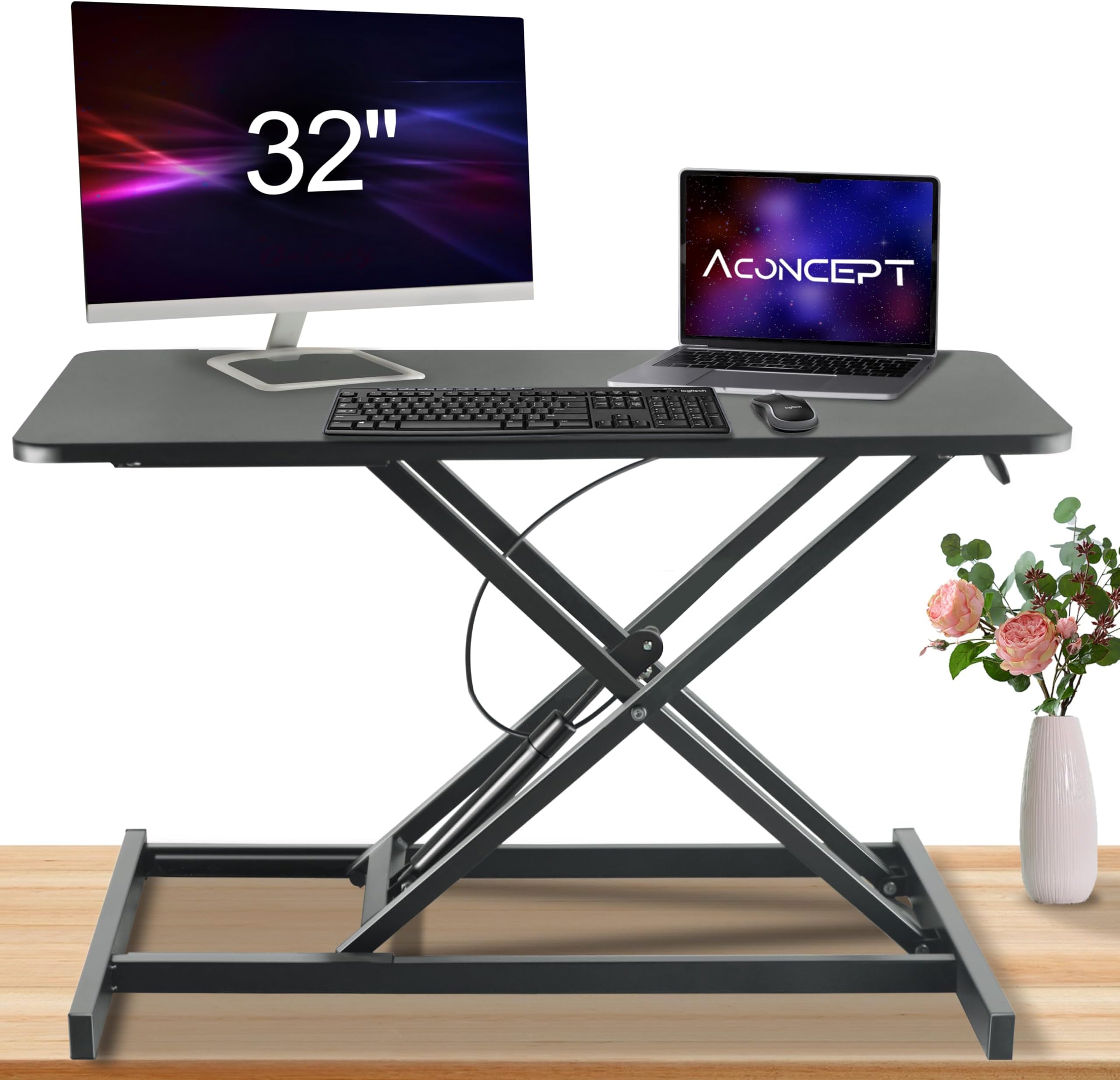 Amazon.com : FLEXISPOT 31 inch Standing Desk Converter Height ...