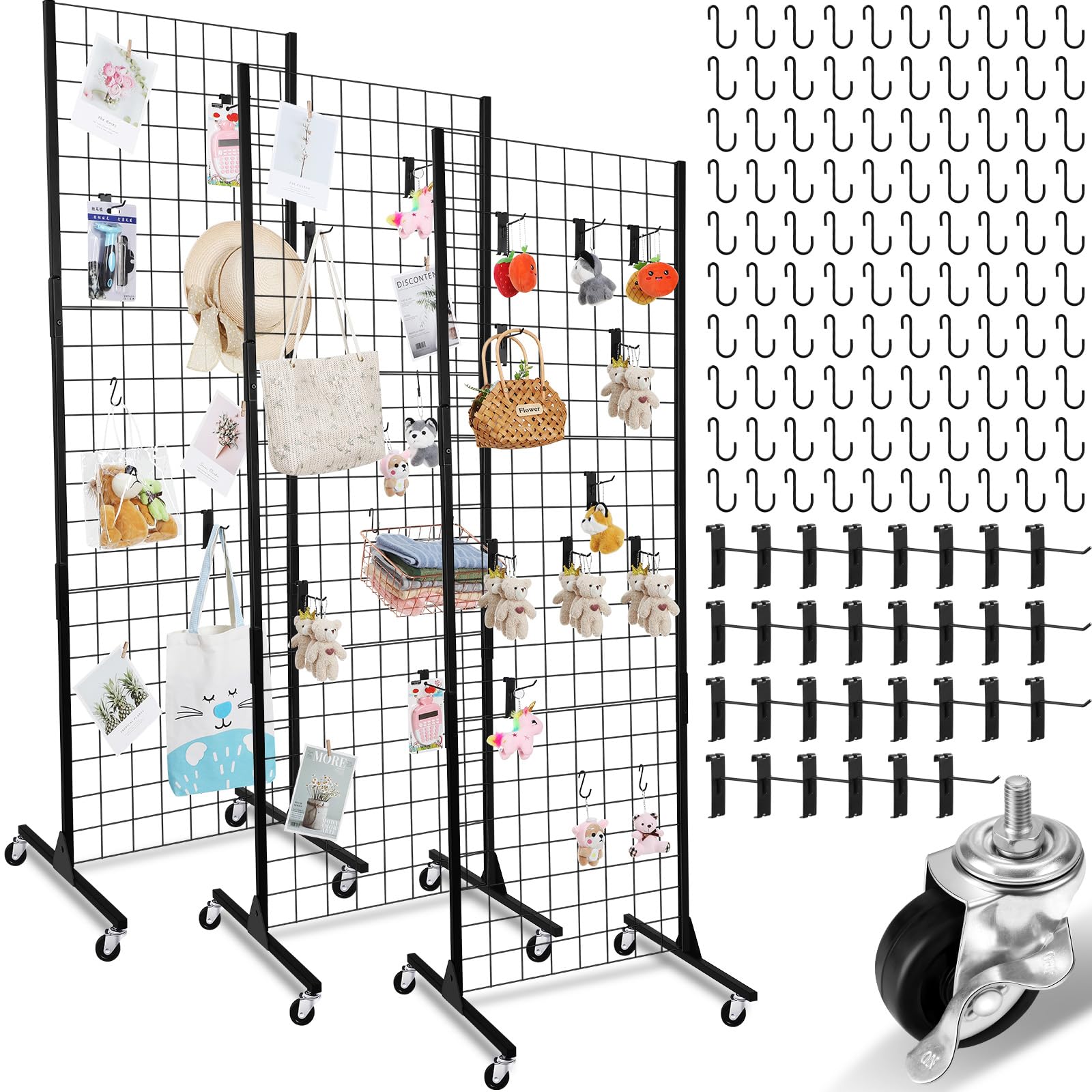 Amazon.com: Hicarer 3 Packs 2 x 6 ft Heavy Gridwall Panel Display Stand ...
