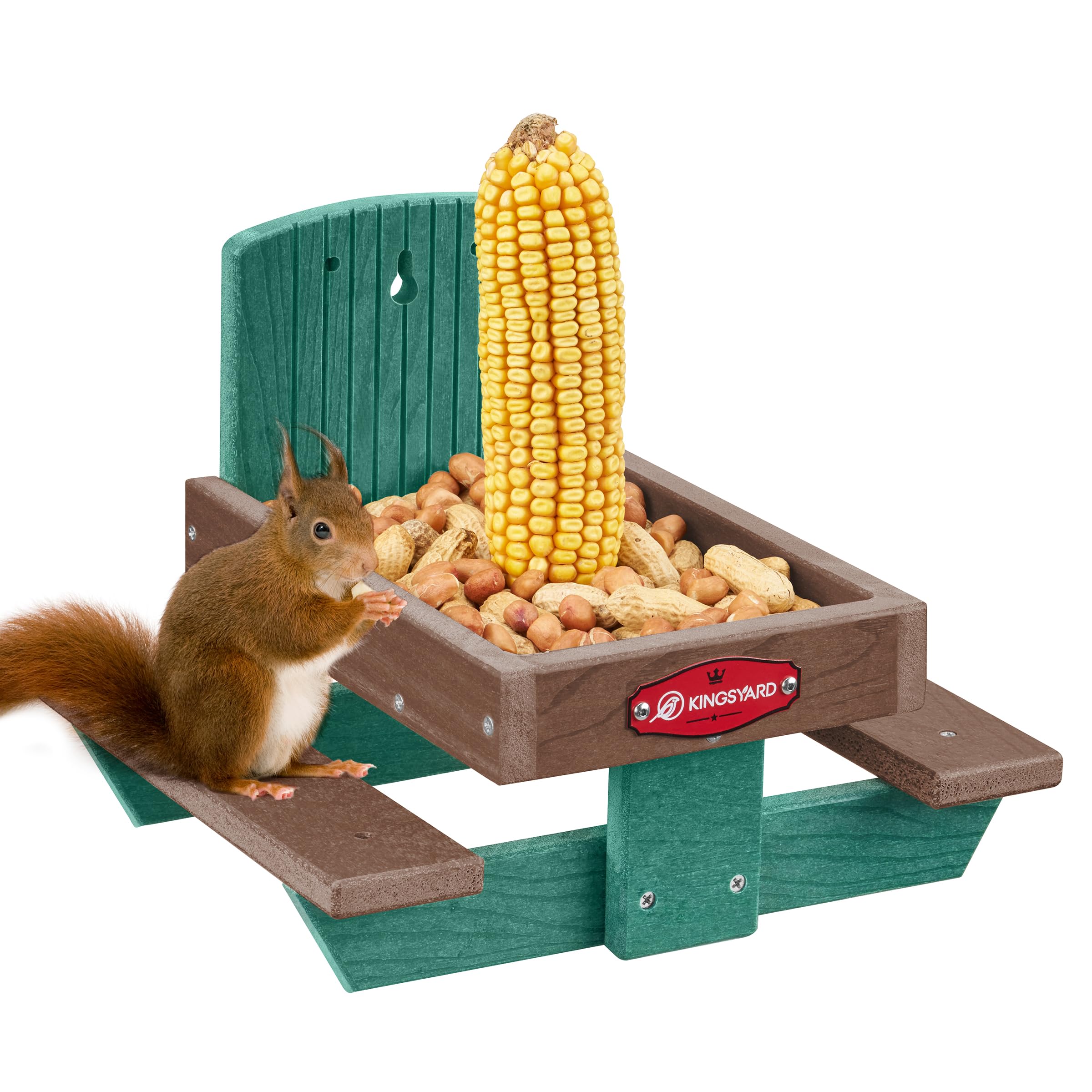 Amazon.com : Kingsyard Squirrel Feeder Table for Outside, Recycled ...
