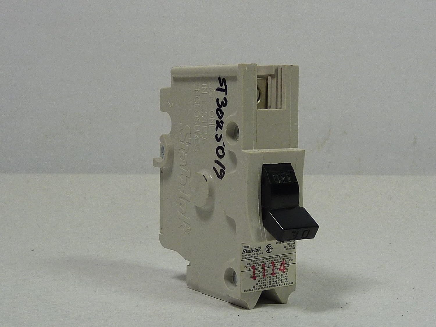 CHALLENGER NA-30 Circuit Breaker 30A 1P 120V FEDERAL PACIFIC BLACK ...