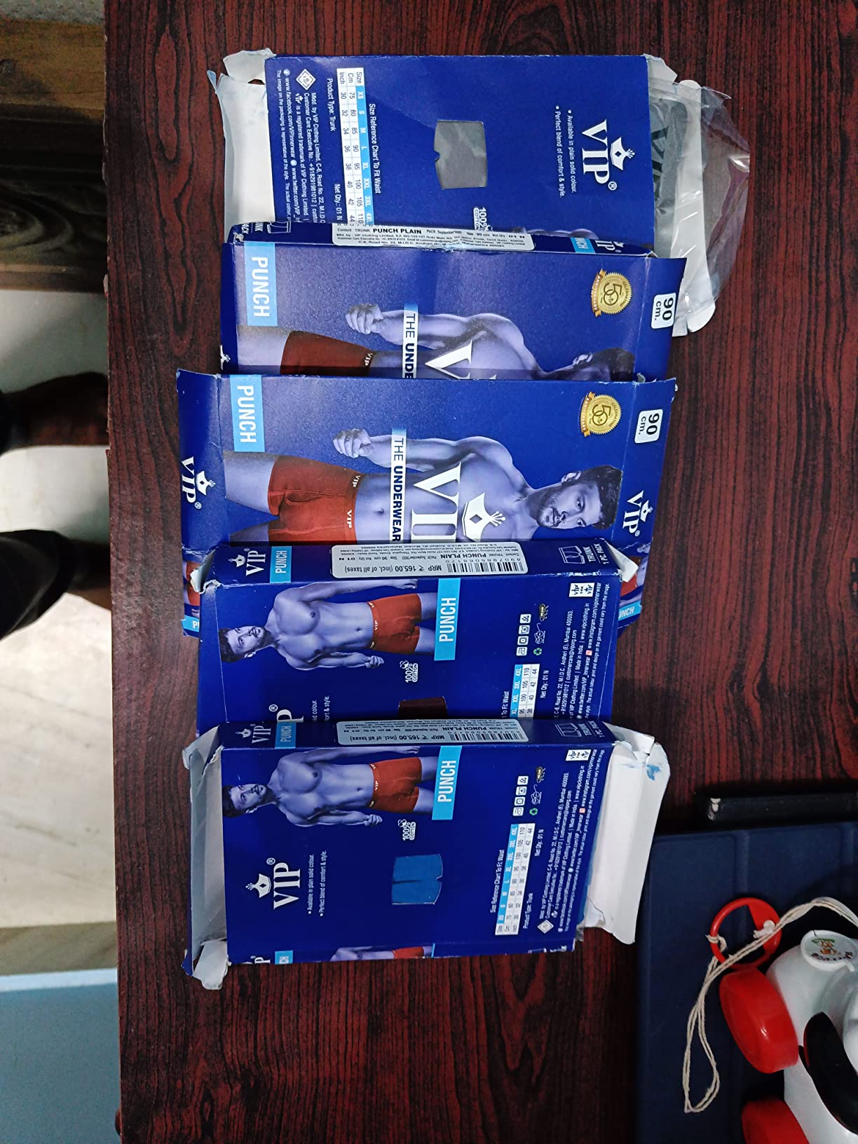 Buy VIP Punch Men's Cotton Trunk Pack of 6 in Assorted Colours (Size ...