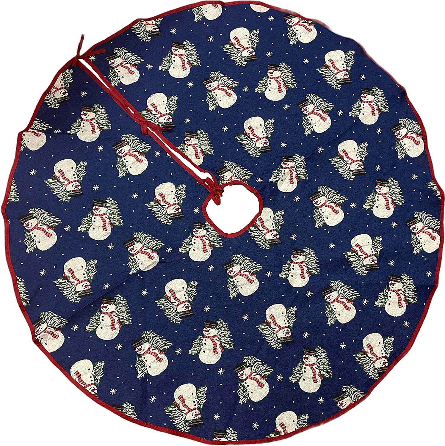 Amazon.com: 54 Inch Christmas Tree Skirt, Snowman Design for Christmas ...