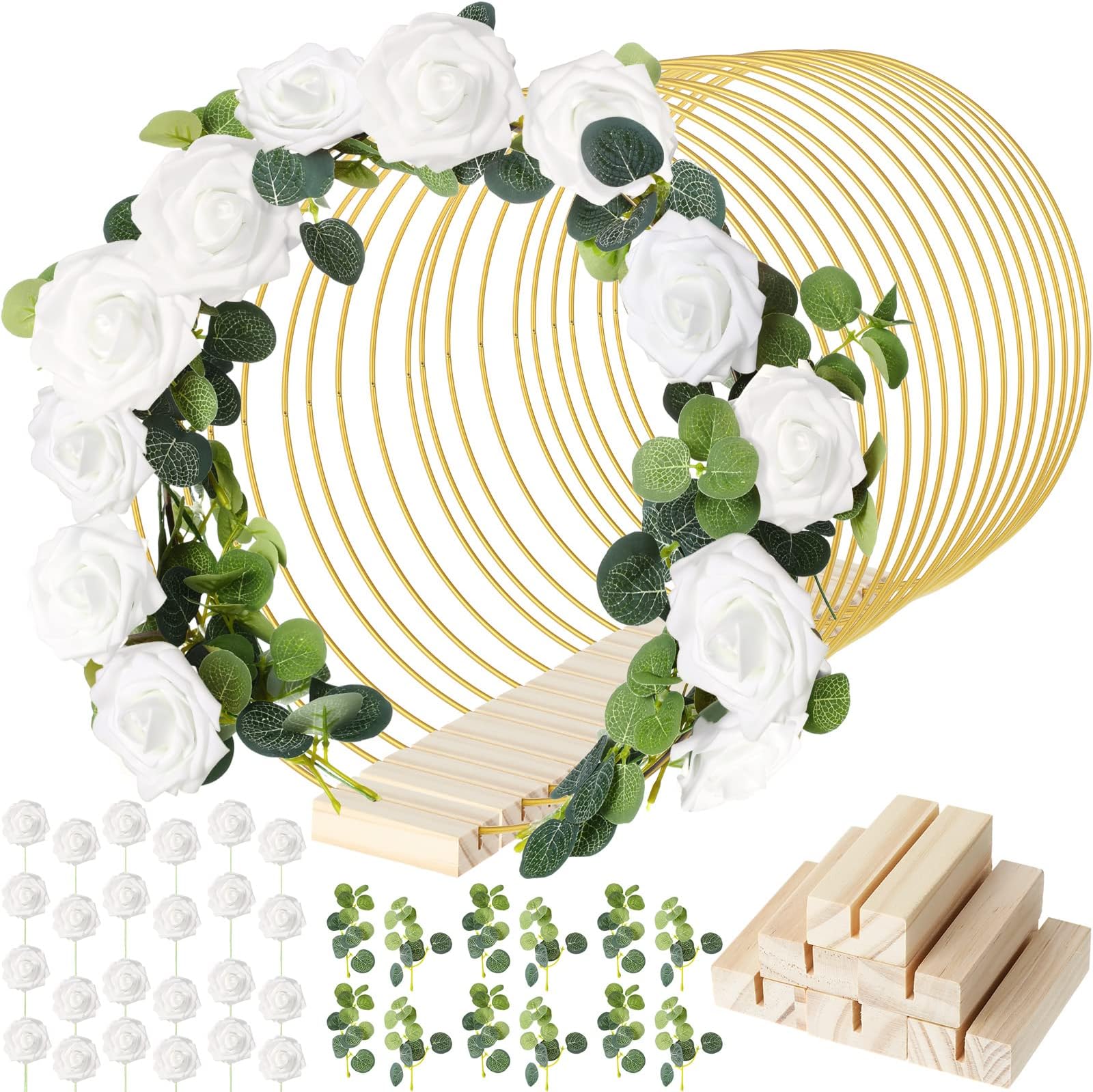 Amazon.com: 15 Pcs Metal Floral Centerpiece Table Decorations Hoop ...