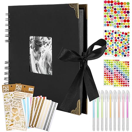 Mooshy Scrapbook Photo Albums DIY Memory Book Large Scrapbook Kit ...