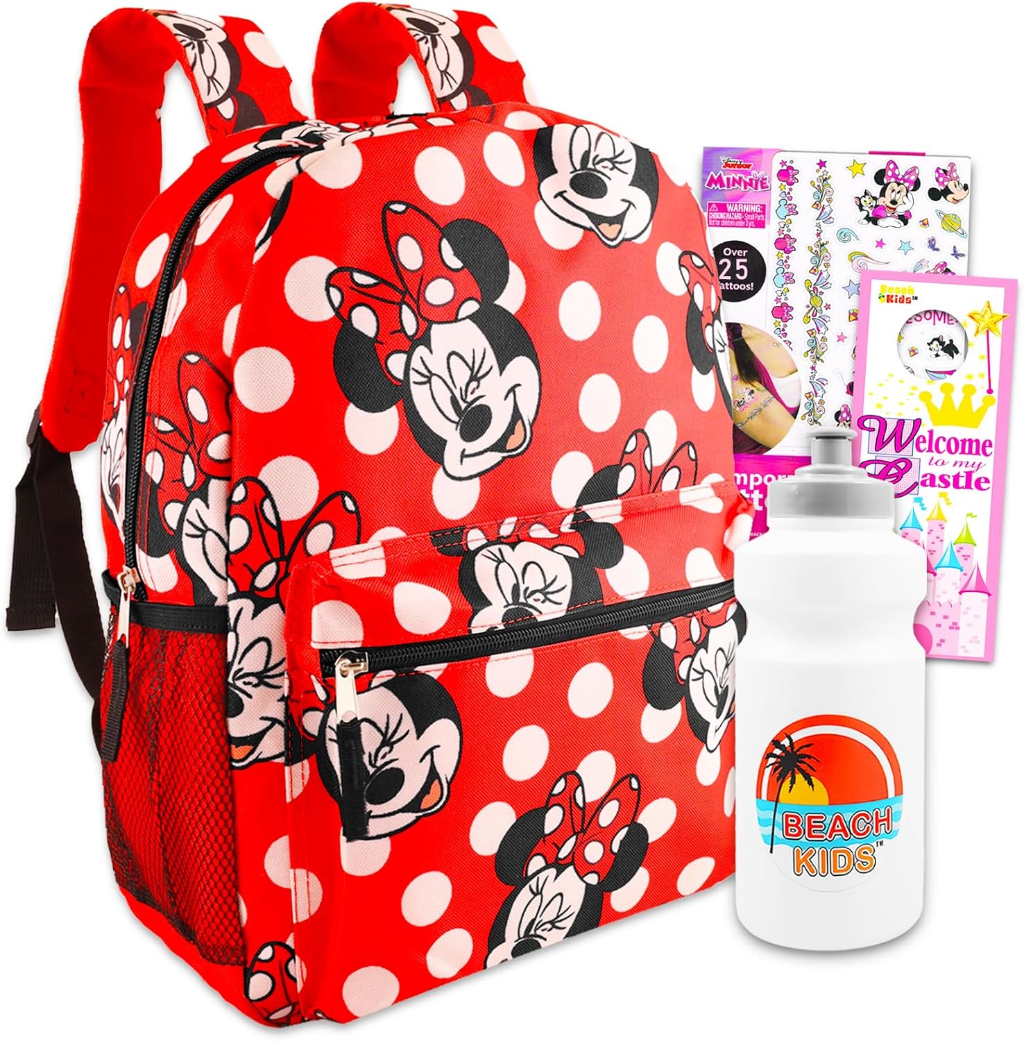 Amazon.com | Disney Minnie Mouse Large Travel Backpack For Girls Set ...